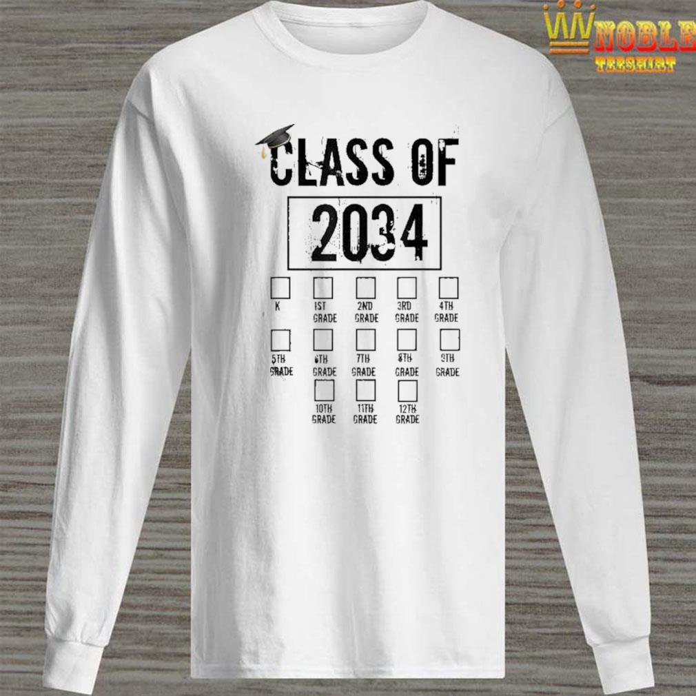Class of 2034 grow with me check mark first day of school shirt, hoodie ...