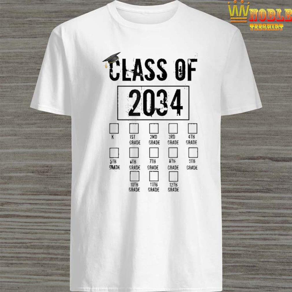 Class of 2034 grow with me check mark first day of school shirt, hoodie ...