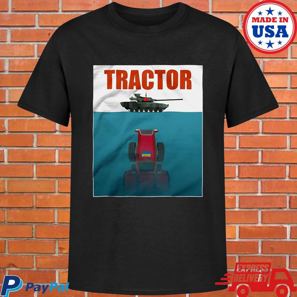 Jaws tractor pulling tank I stand with Ukraine shirt, hoodie, tank top ...