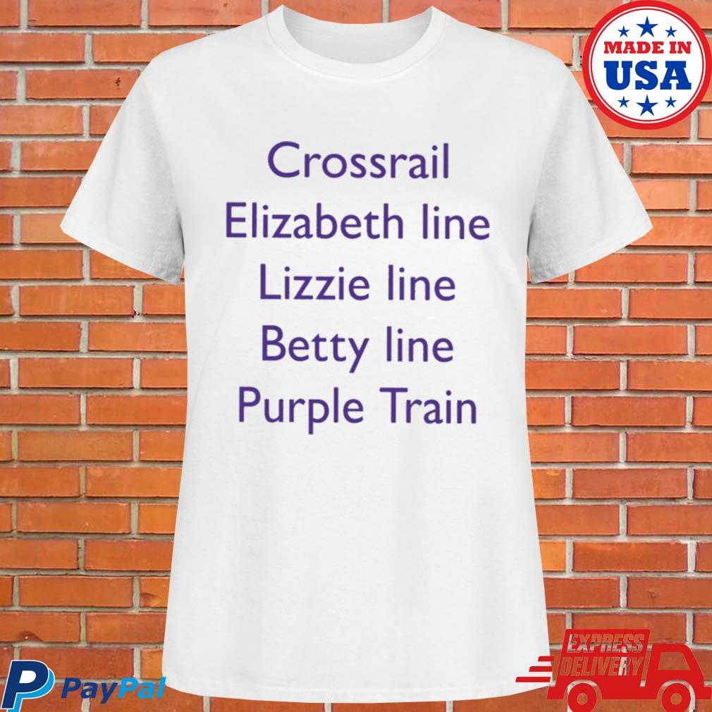 Official Crossrail elizabeth line lizzie line betty line purple train T ...