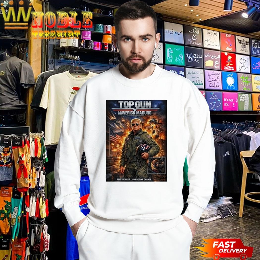 Official Top gun maverick maduro Donald Trump fighter jet T-shirt ...